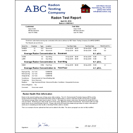 Radon Report Manager